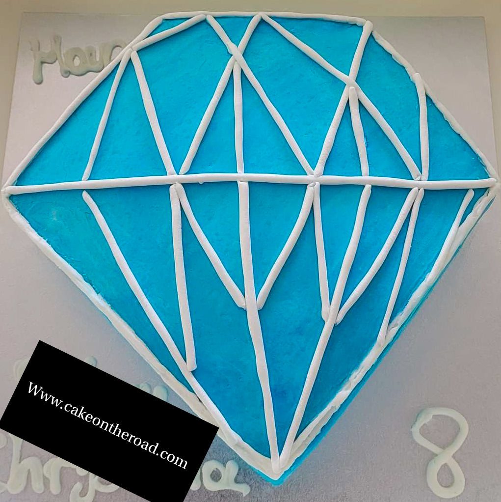 Simple Diamond Cake – Cake On The Road